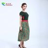Anti Static Long Cotton Summer Dresses Flower Printed China Vintage Style