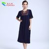 YIZHIQIU embroidered green women boho dress