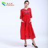 YIZHIQIU embroidered loose fit boho dress