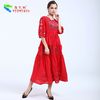 YIZHIQIU embroidered loose fit boho dress