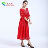 YIZHIQIU embroidered loose fit boho dress