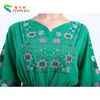 Embroidered Half Sleeve Boho Maxi Dress Linen / Cotton Material Skin Friendly