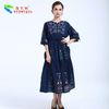 Embroidered Floral Boho Summer Dresses With Three Quarter Cm Sleeve Length