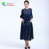 Embroidered Floral Boho Summer Dresses With Three Quarter Cm Sleeve Length