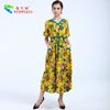Elegant Casual Floral Dresses Anti - Wrinkle , 100 Percent Cotton Material