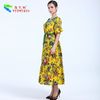 Elegant Casual Floral Dresses Anti - Wrinkle , 100 Percent Cotton Material
