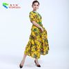 Elegant Casual Floral Dresses Anti - Wrinkle , 100 Percent Cotton Material