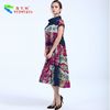 None Decoration Cotton Summer Clothing O Neck Long Floral Dresses For Women