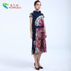 None Decoration Cotton Summer Clothing O Neck Long Floral Dresses For Women