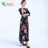 Adults Cotton Summer Clothing Dress Fit And Flare Silhouette , Floral Pattern Type