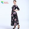 Adults Cotton Summer Clothing Dress Fit And Flare Silhouette , Floral Pattern Type