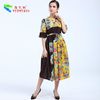 Anti Shrink Women'S Floral Print Dresses , Cotton Long Frock For Summer