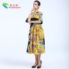 Anti Shrink Women'S Floral Print Dresses , Cotton Long Frock For Summer