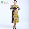 Anti Shrink Women'S Floral Print Dresses , Cotton Long Frock For Summer