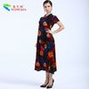 Long Floral Summer Dresses Vestidos / Long Cotton Dress With Short Sleeves