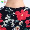 Comfortable Cotton Long Sleeve Black Maxi Dress With Button / Zippers Decoration