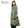 Women Pure Cotton Long Sleeve Casual Maxi Dress , Green Long Sleeve Dress