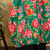 Women Pure Cotton Long Sleeve Casual Maxi Dress , Green Long Sleeve Dress