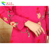 Floral Printed Ladies Cotton Clothing Long Sleeve Winter Dresses Customized Color