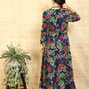 Chinese Retro Ladies Long Sleeve Dresses With Mandarin Collar Neckline
