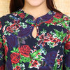 Chinese Retro Ladies Long Sleeve Dresses With Mandarin Collar Neckline