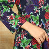 Chinese Retro Ladies Long Sleeve Dresses With Mandarin Collar Neckline