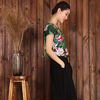 ODM OEM Lotus Patterns Womens Casual Blouses Short Length With Floral Pattern