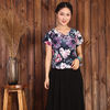 V Neck Original Chinese Style Blouse Customized Modified Shirts For Ladies