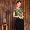 V Neck Original Chinese Style Blouse Customized Modified Shirts For Ladies