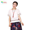 White Breathable Slim Shirt Retro Chinese Style Blouses