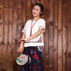 White Breathable Slim Shirt Retro Chinese Style Blouses