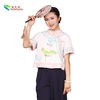 OEM Ethnic Vintage Embroidered Chinese Girl Blouses , White Modern Qipao Top