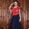Custom Printed Floral Cotton Shirts Ethnic China Blouses