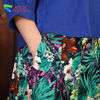 Women Summer Casual Short Sleeve Cotton Blouse None Pattern With Dyed Technics