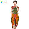 OEM ODM Womens Linen Suits Clothing , Custom Printed Chinese Style Blouse