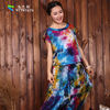 OEM ODM Womens Linen Suits Clothing , Custom Printed Chinese Style Blouse