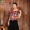 None Decoration Chinese Ladies Blouses , Printed Chinese Blouse For Women