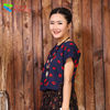 Breathable Origin Design Womens Casual Blouses Retro Ethnic Clothing OEM Service