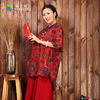 Regular Length Women'S Chinese Blouses , Red Chinese Embroidered Blouses