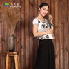 OEM Traditional Chinese Womens Casual Blouses Short Sleeve XS-XXXL