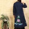 YIZHIQIU cottonpadded ladies embroidered dress coat