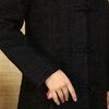 Black Single Breasted Embroidered Winter Coats Chinese Embroidered Jacket
