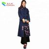 Cotton Padded Embroidery Chinese Winter Coats With Floral Pattern Type