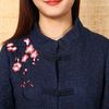 Cotton Padded Embroidery Chinese Winter Coats With Floral Pattern Type