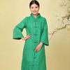 Custom Green Chinese Cotton Padded Jacket Single Breasted Closure Type