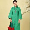 Custom Green Chinese Cotton Padded Jacket Single Breasted Closure Type
