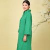 Custom Green Chinese Cotton Padded Jacket Single Breasted Closure Type