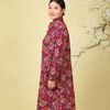 Anti Wrinkle Traditional Chinese Winter Coat , 100% Cotton Long Chinese Coat