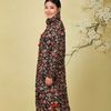 Long Sleeve Chinese Cotton Padded Jacket Floral Pattern Anti Shrink For Lady