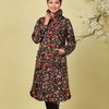 Long Sleeve Chinese Cotton Padded Jacket Floral Pattern Anti Shrink For Lady